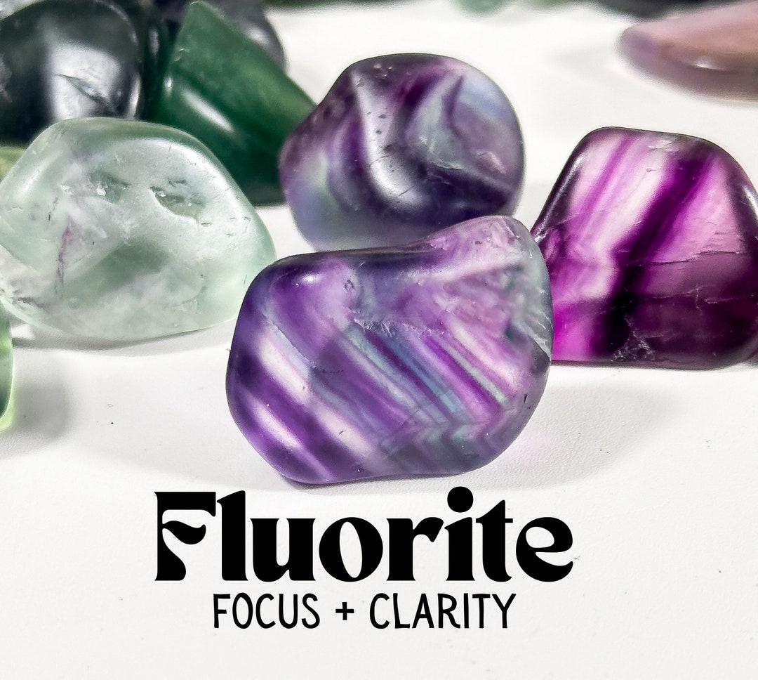 Fluorite Tumbles, Clarity + Foucus, Tumbled Rainbow Fluorite, Fluorite ...