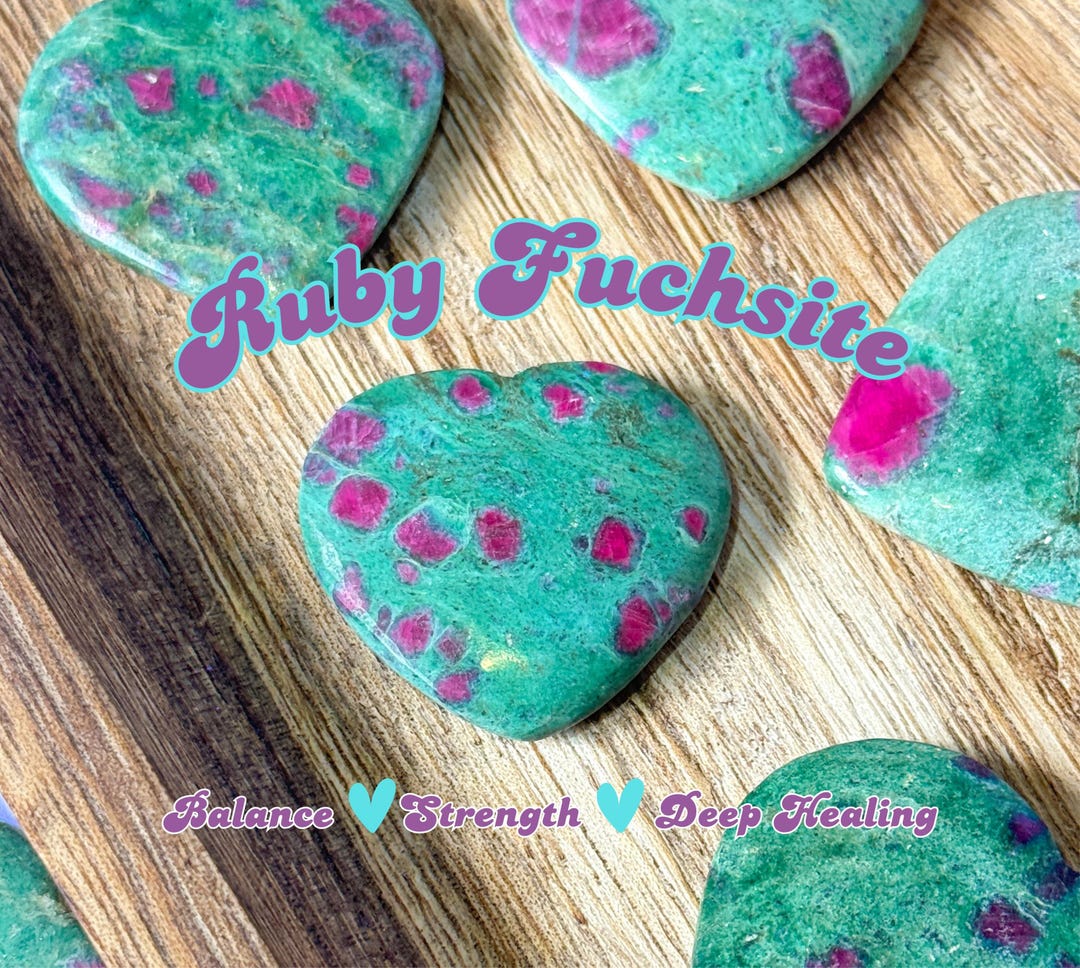 Ruby Fuchsite Heart: High-grade Healing Crystal - Etsy