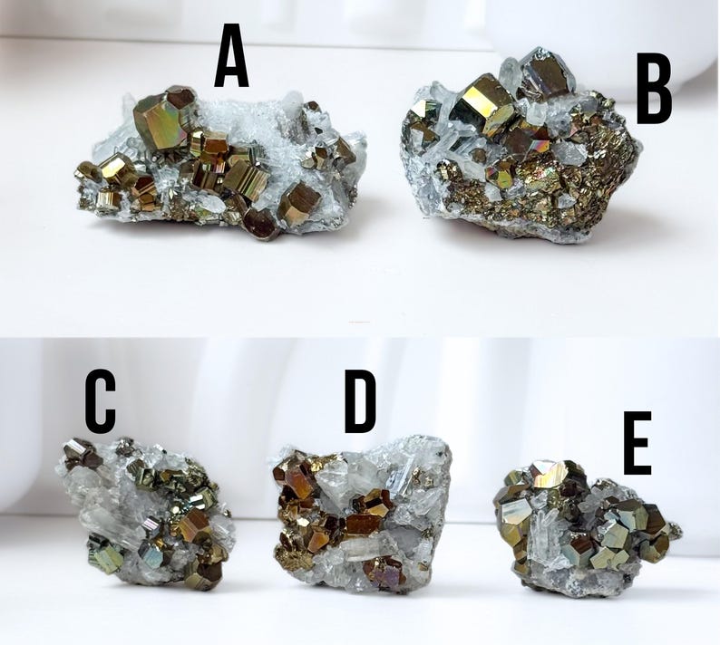 Rainbow Pyrite Cluster – Iridescent Natural Crystal for Collection ...