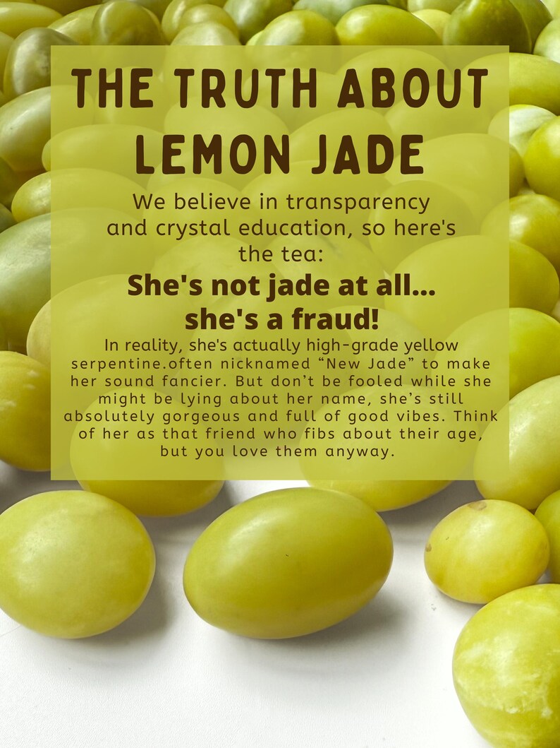 Lemon Jade (serpentine) Tumbles: Uplifting Crystal for Emotional ...