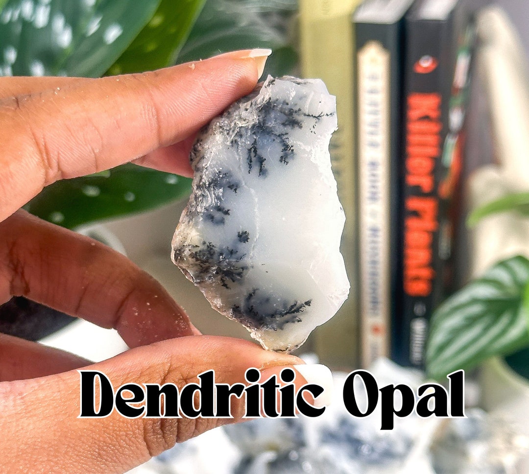 Raw Dendritic Opal , Balance + Insight, Rough Dendritic Opal, Natural Dendritic Opal, Dendritic ...