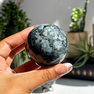 Super Flashy Larvikite Sphere, Stone of Will Power, Larvikite Sphere ...
