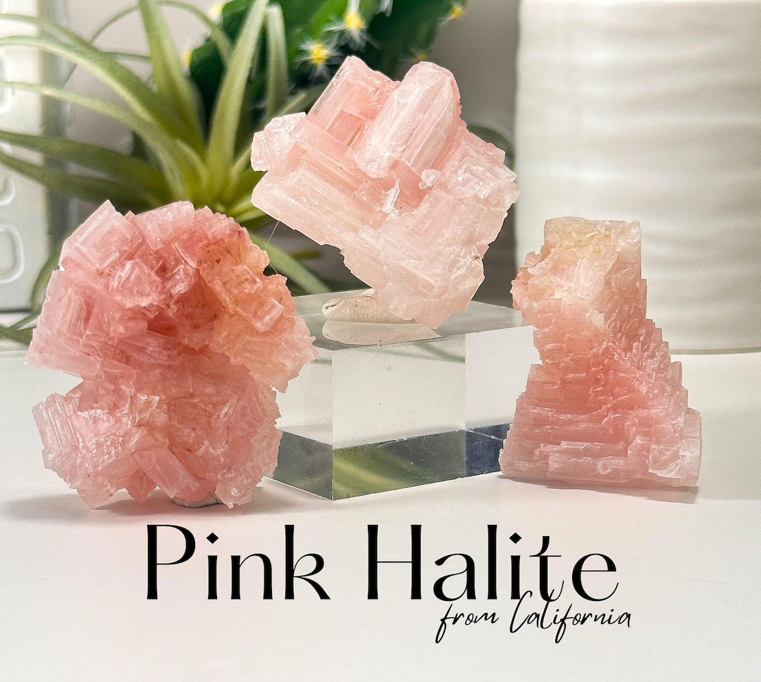 Pink Halite Specimen From California, Pink Halite Cluster, Raw Pink Halite, Heart Chakra, Halite ...