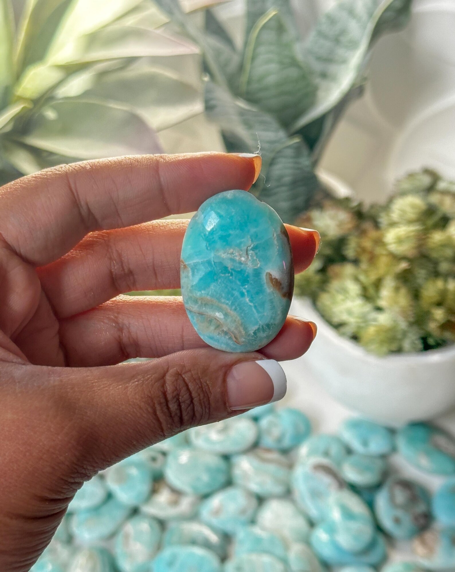 Blue Aragonite Worry Stone: Calming Healing Crystal (1.50-2.00") - Etsy