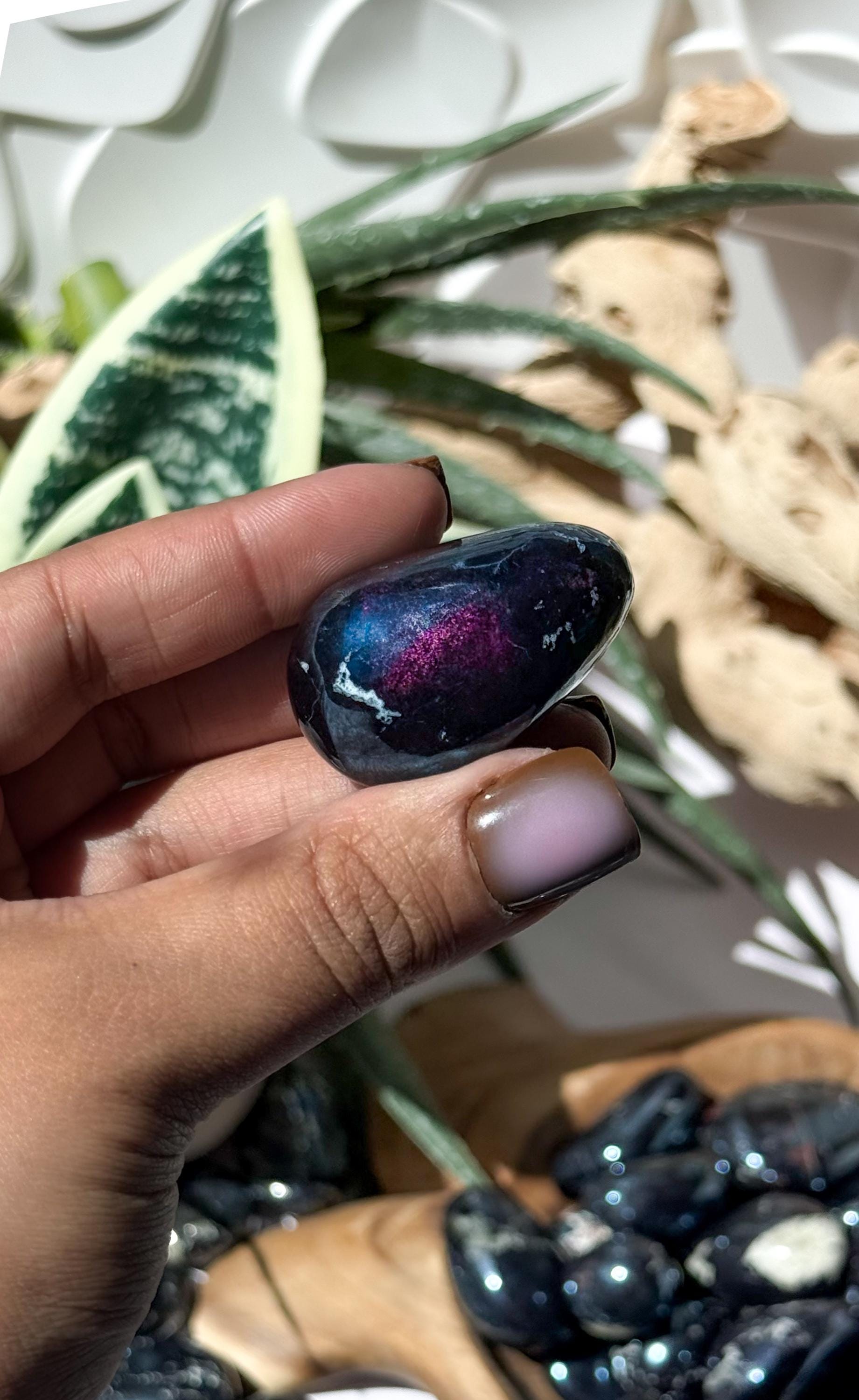 Blue Covellite Tumbles | Crystal for Intuition, Transformation ...