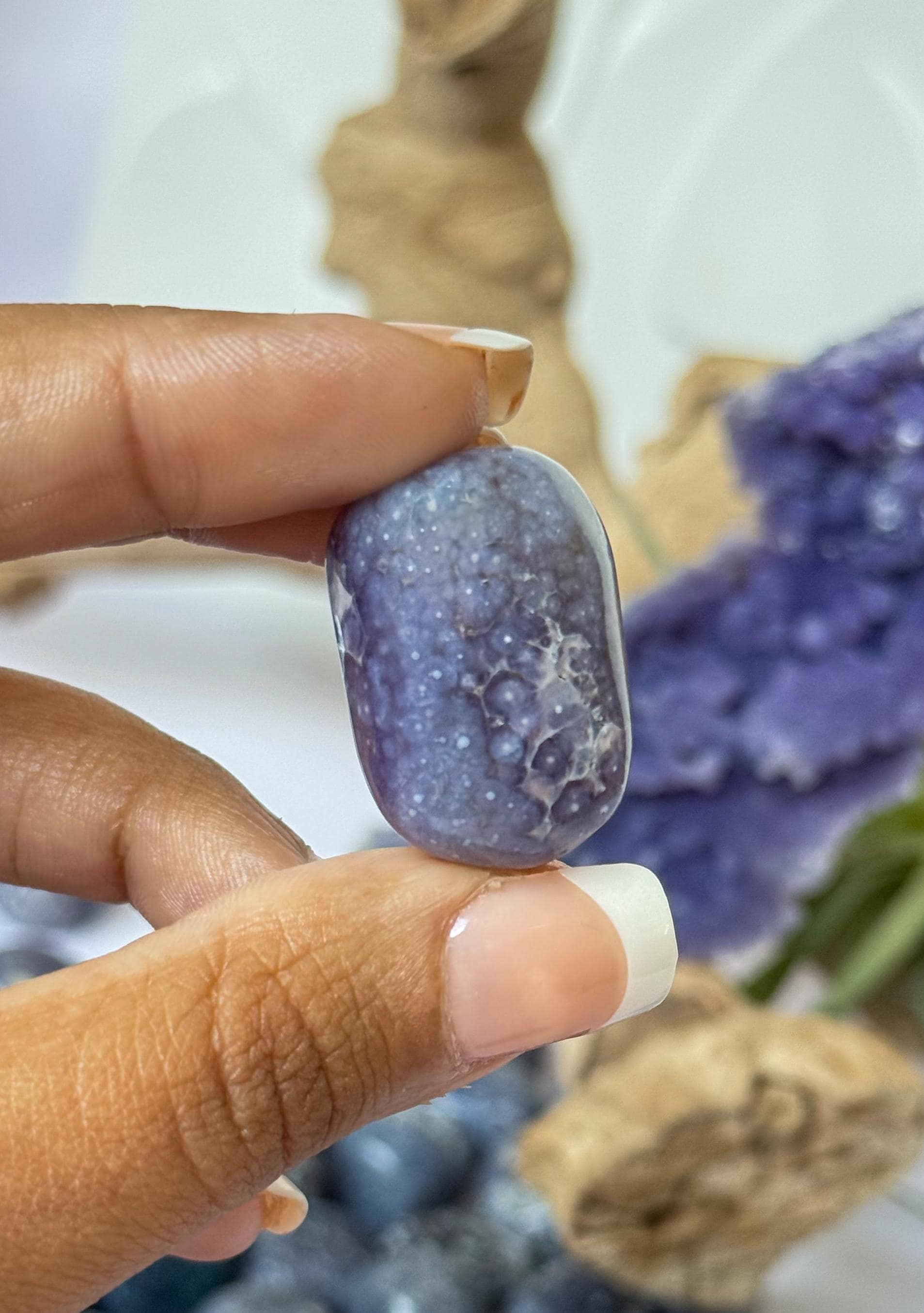 Grape Agate Tumble From Indonesia : High Vibration Crystal - Etsy