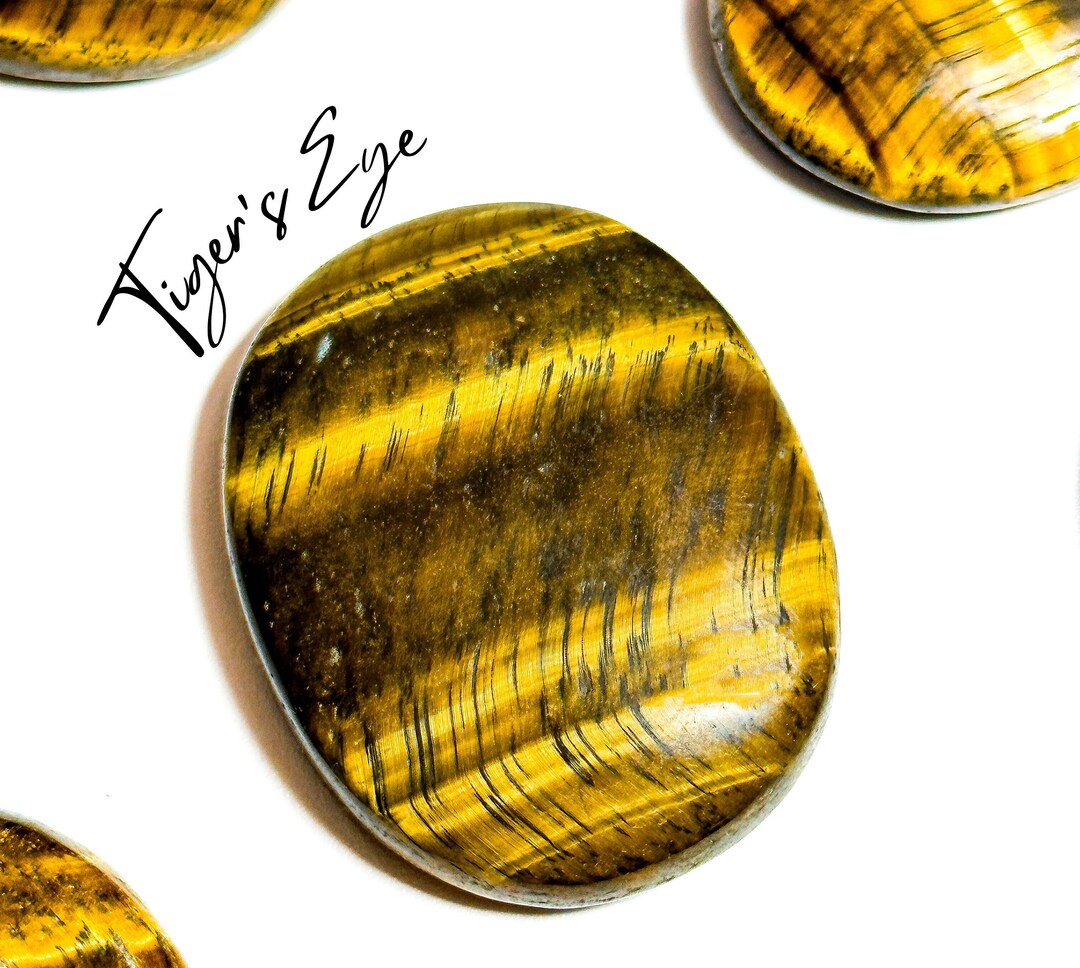 Tiger's Eye Worry Stone: Crystal Fidget, Therapy Stone - Etsy