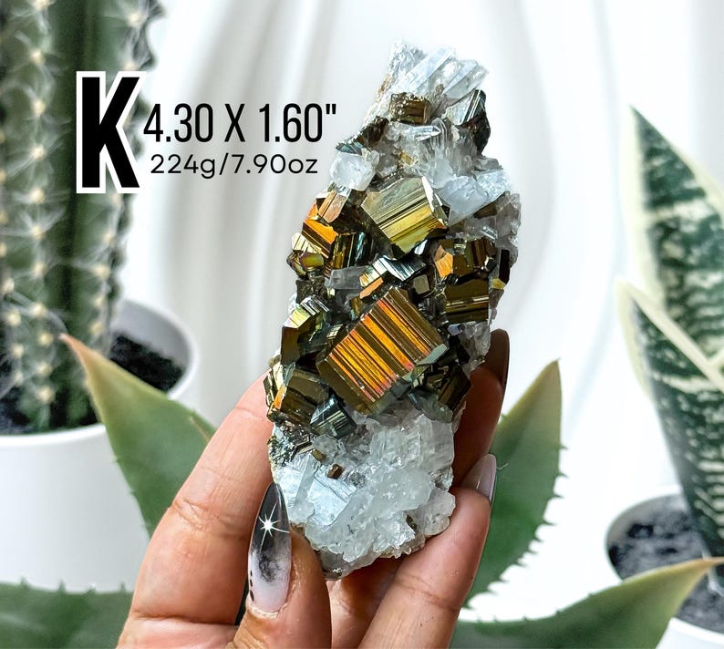 Rainbow Pyrite Cluster – Iridescent Natural Crystal for Collection ...