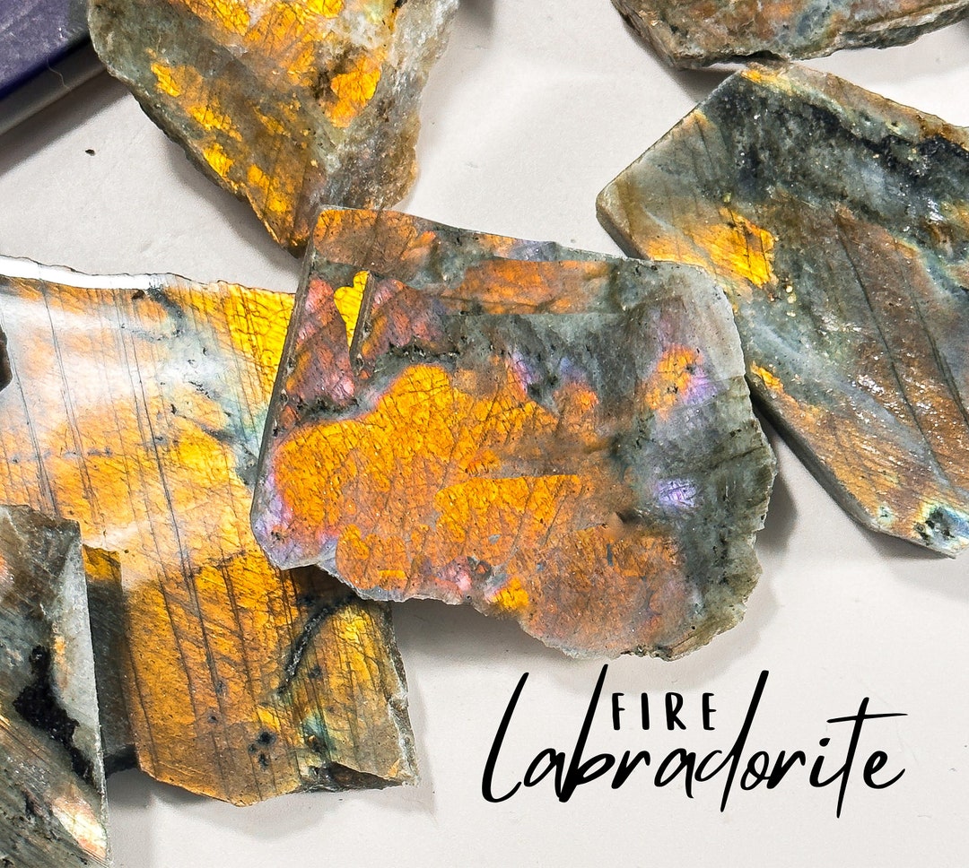 Sunset Fire Labradorite Slabs, Stone of Transformation, Fire ...