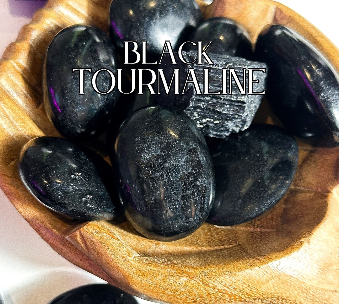 Black Tourmaline Palm Stones, Protection + Purifcation - Etsy