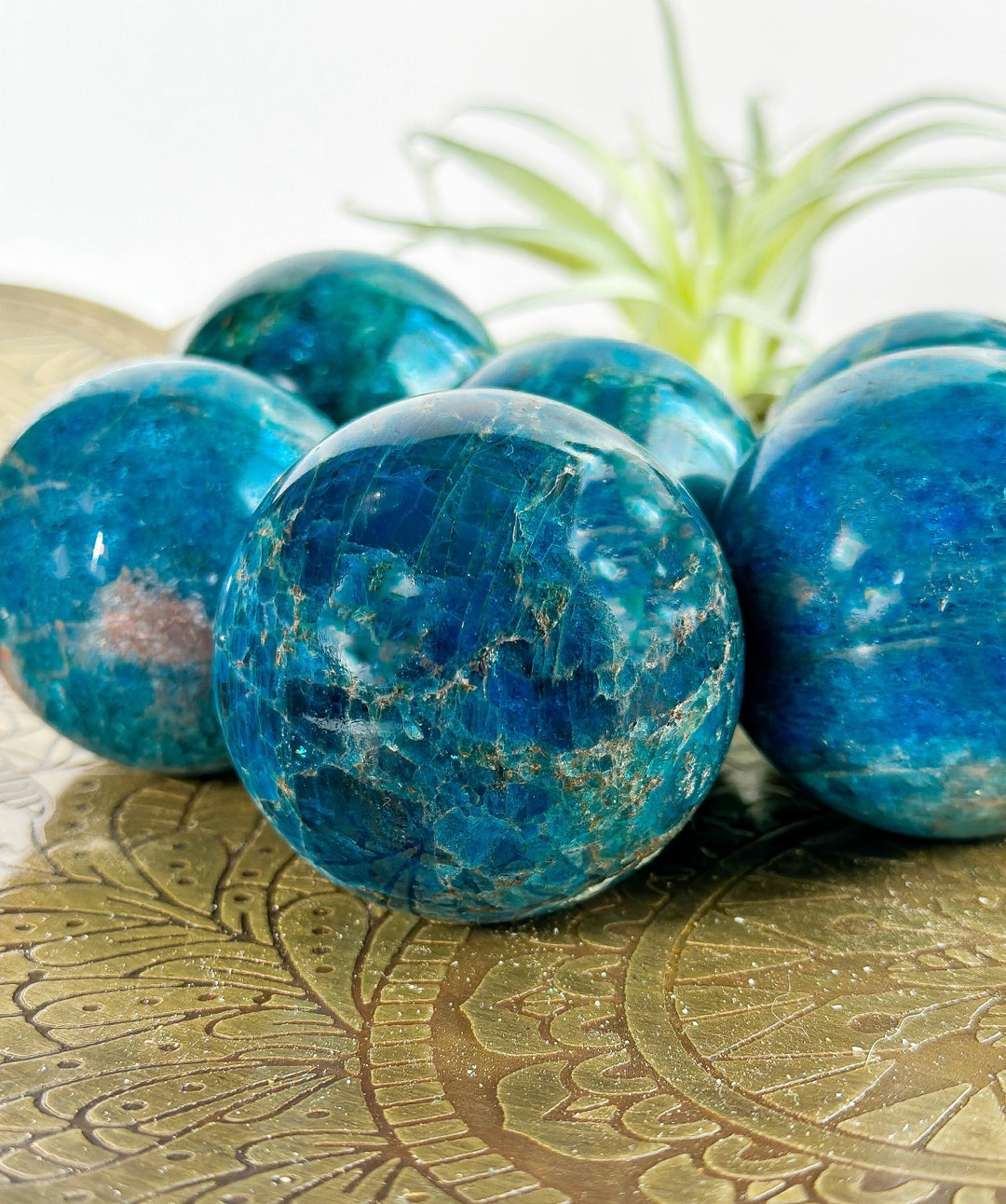 Blue Apatite Spheres, Manifestation Stone, Apatite Sphere, Blue Apatite ...