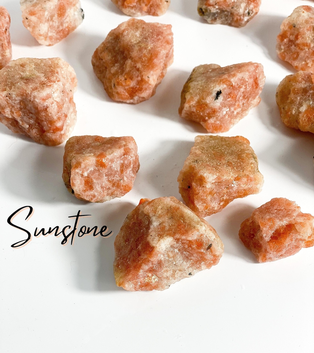 Raw Sparkly Sunstone, Stone of Confidence & Optimism, Rough Sunstone ...