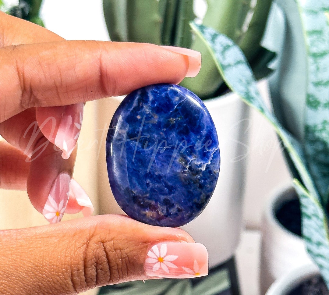 HQ Sodalite Worry Stone, Truth +communication, Sodalite Thumbstone ...