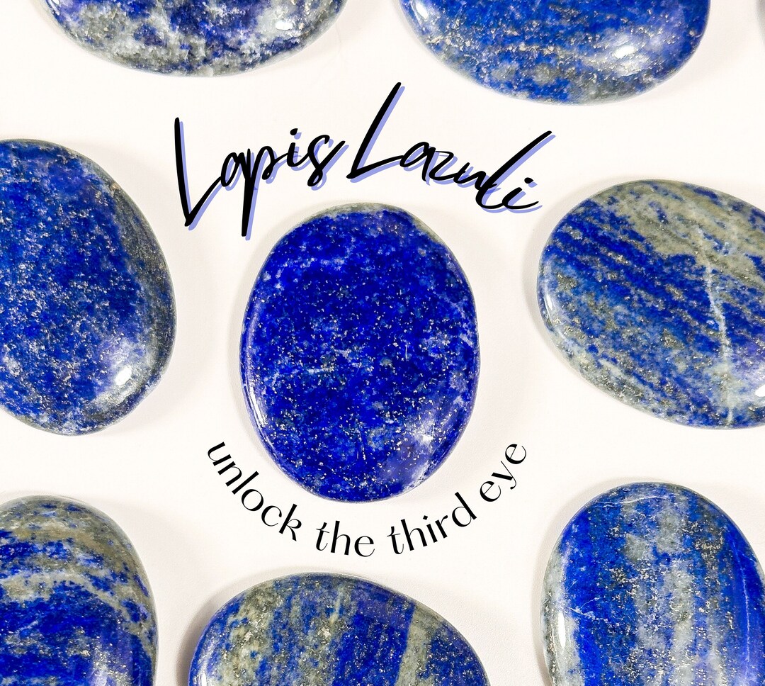 Lapis Lazuli Worry Stone: Third Eye + Intuition - Etsy