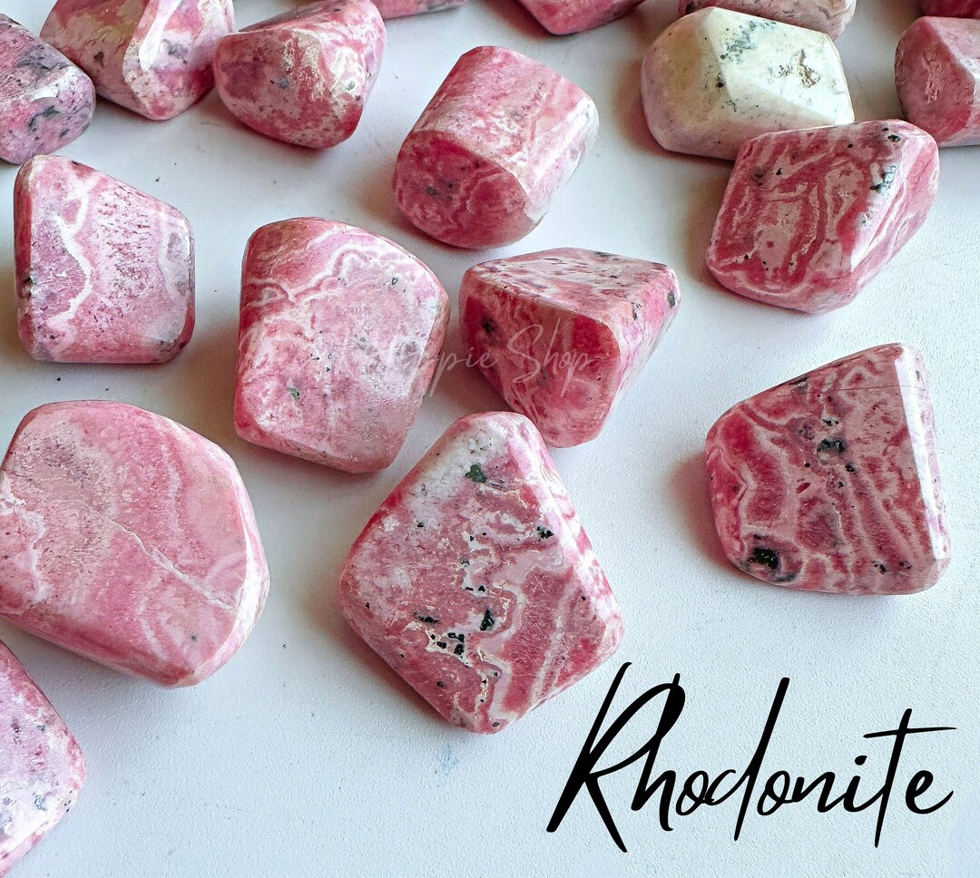 High Grade Rhodonite Tumbles, Self Love & Compassion, A Gradce ...