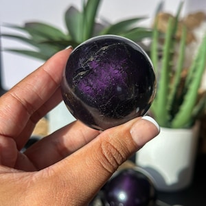 Polished Purpurite Sphere: South African Crystal Ball - Etsy