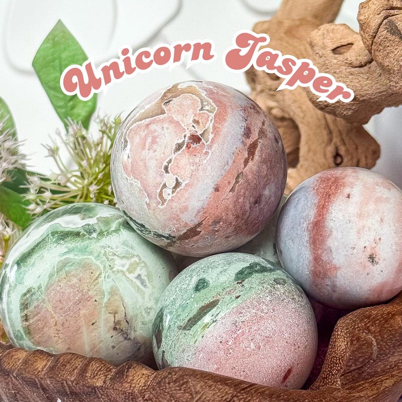 Unicorn Jasper Spheres - Etsy