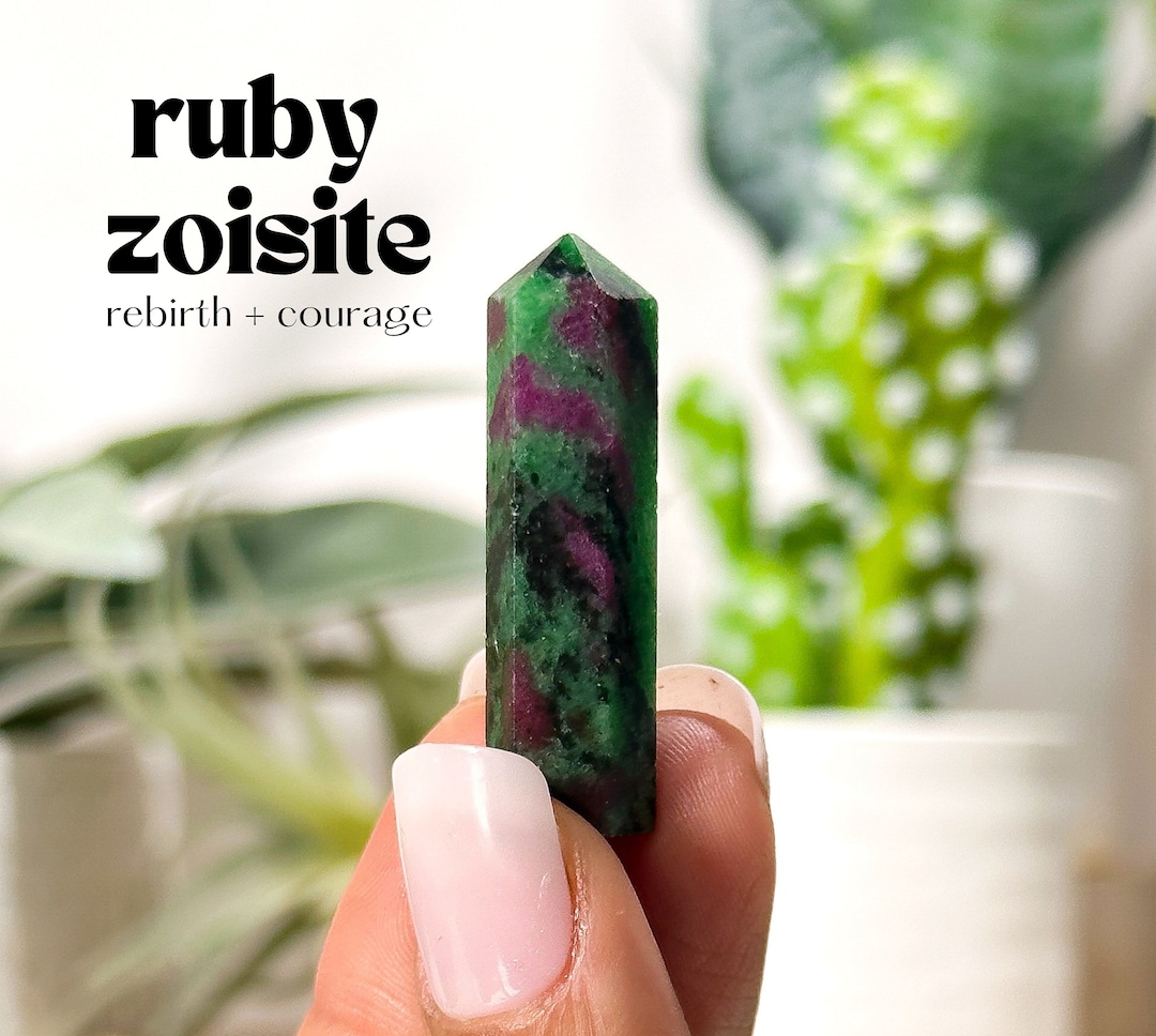 Cutest Mini Ruby Zoisite Points, Rebirth + Strength, 1.25-1.50" Ruby in ...