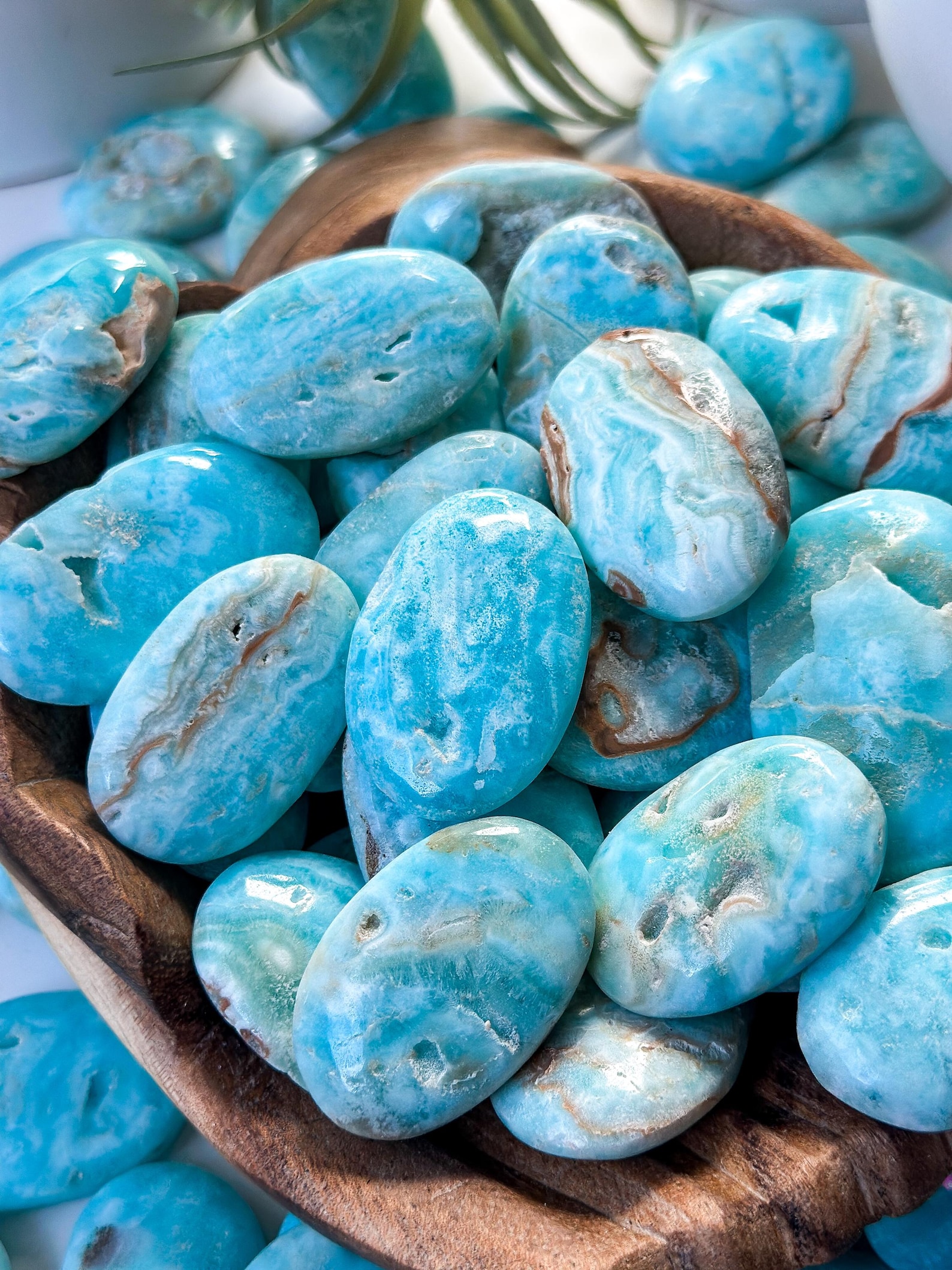 Blue Aragonite Worry Stone: Calming Healing Crystal (1.50-2.00") - Etsy