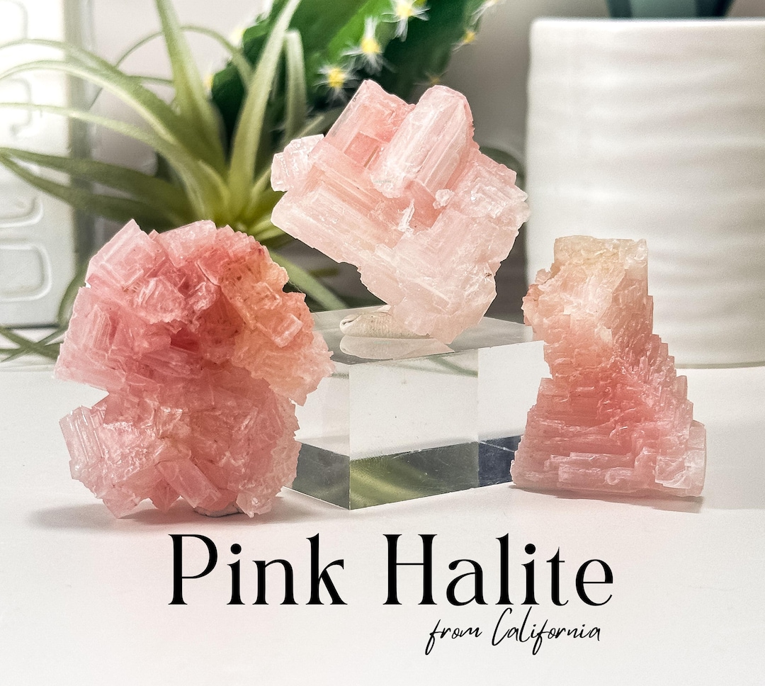 Pink Halite Specimen From California, Pink Halite Cluster, Raw Pink ...