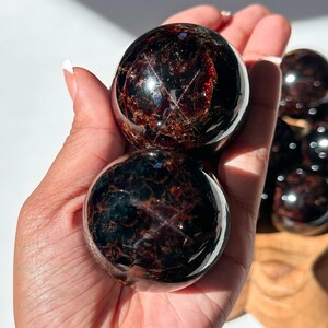 UBER High-grade Star Garnet Sphere, Gemmy Garnet Sphere, Garnet Spheres ...