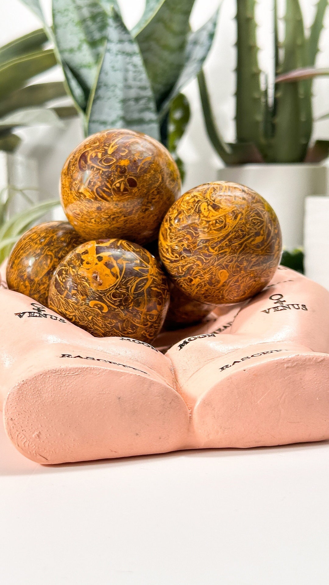 Miriam Stone Sphere: Calligraphy Jasper, Grounding Crystal - Etsy