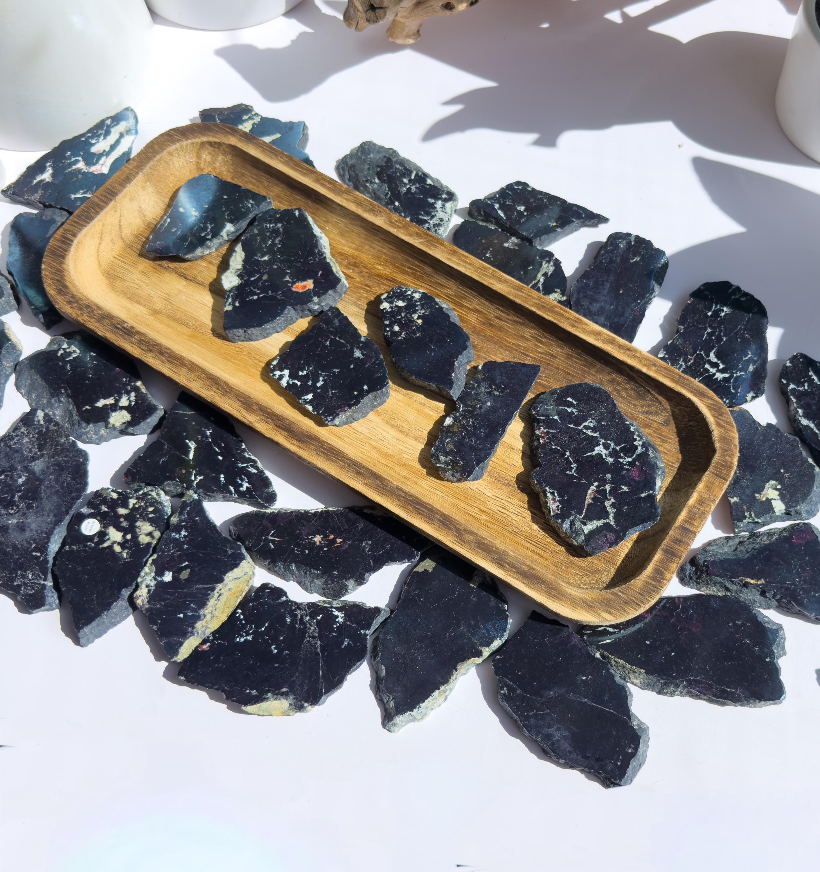 Blue Covellite Slabs | Crystal for Intuition, Transformation ...