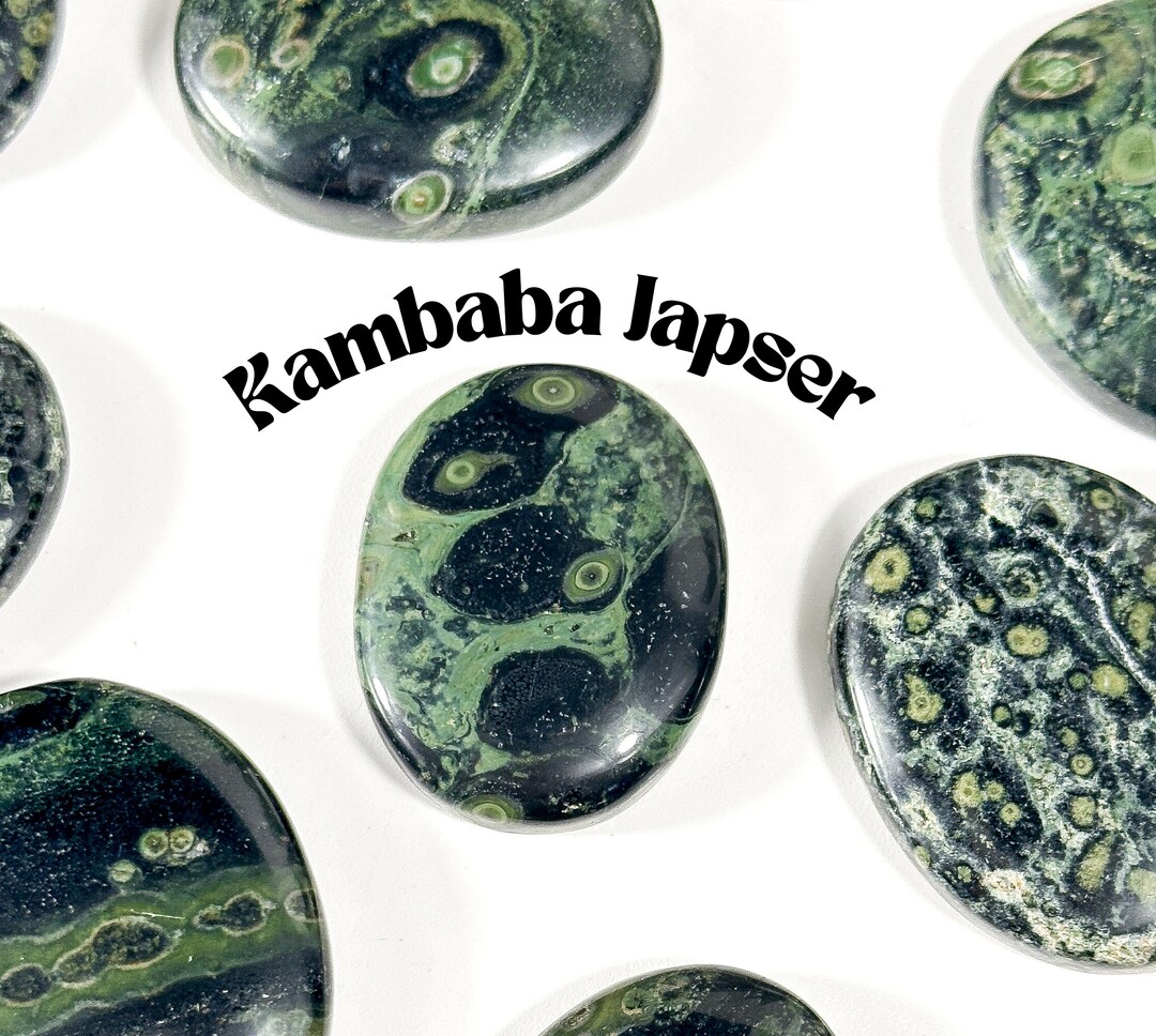 Kambaba Jasper Worry Stone: Grounding Meditation Crystal - Etsy