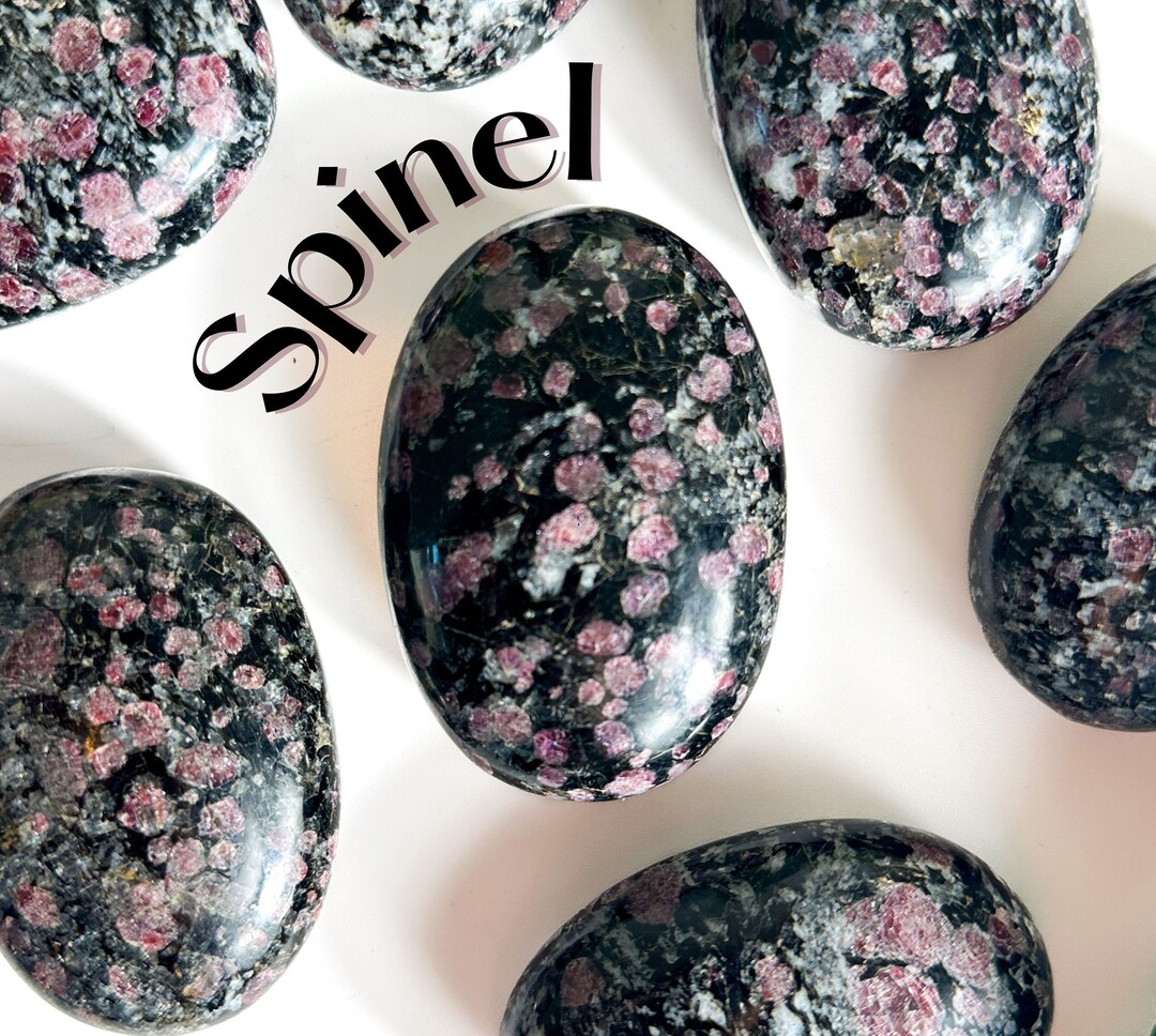 Spinel in Biotite Palm Stone, Manifestation Crystal, Spinel Palm Stones ...