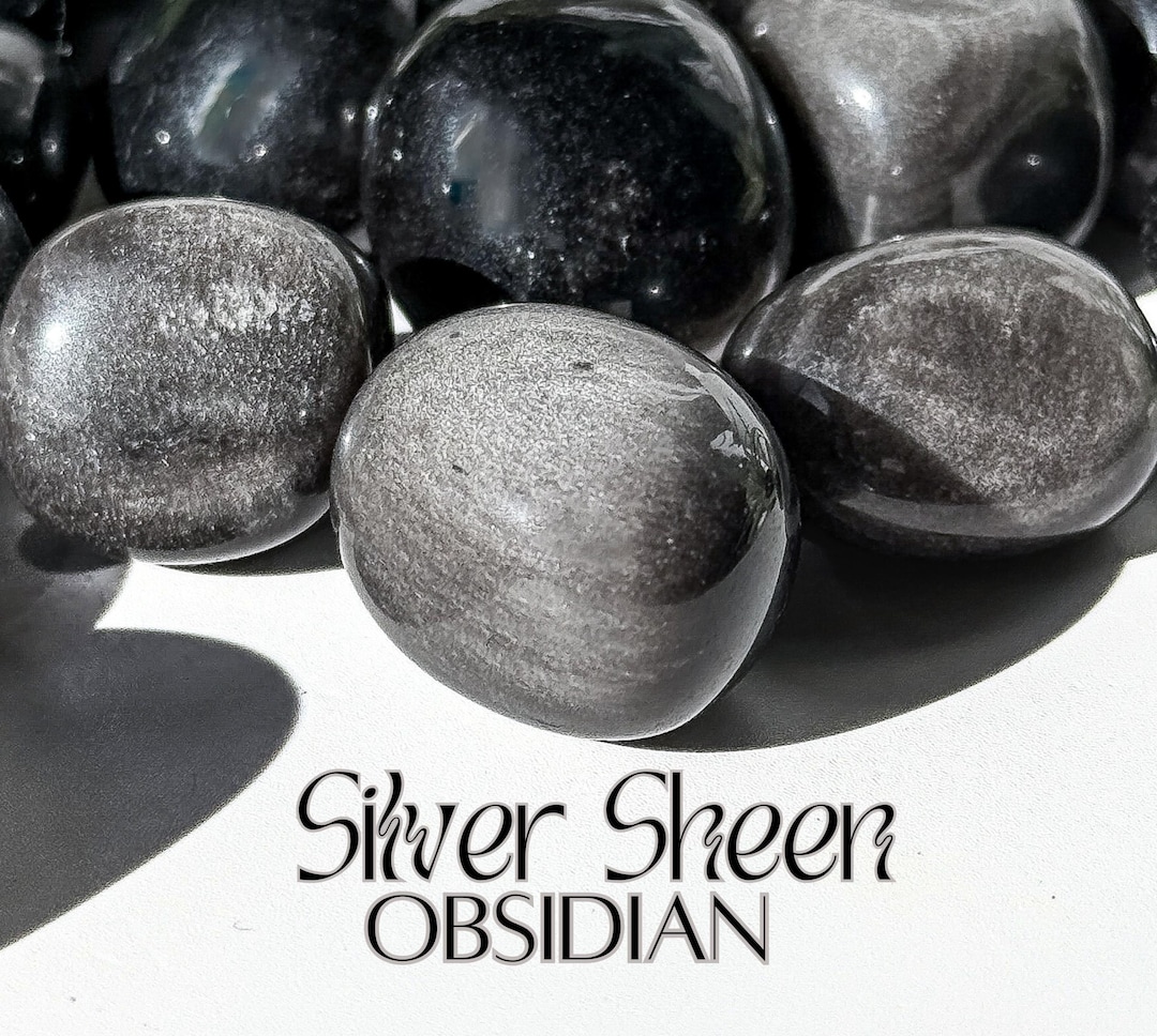 Silver Sheen Obsidian Tumble From Mexico, Hand Polished Silver Sheen ...