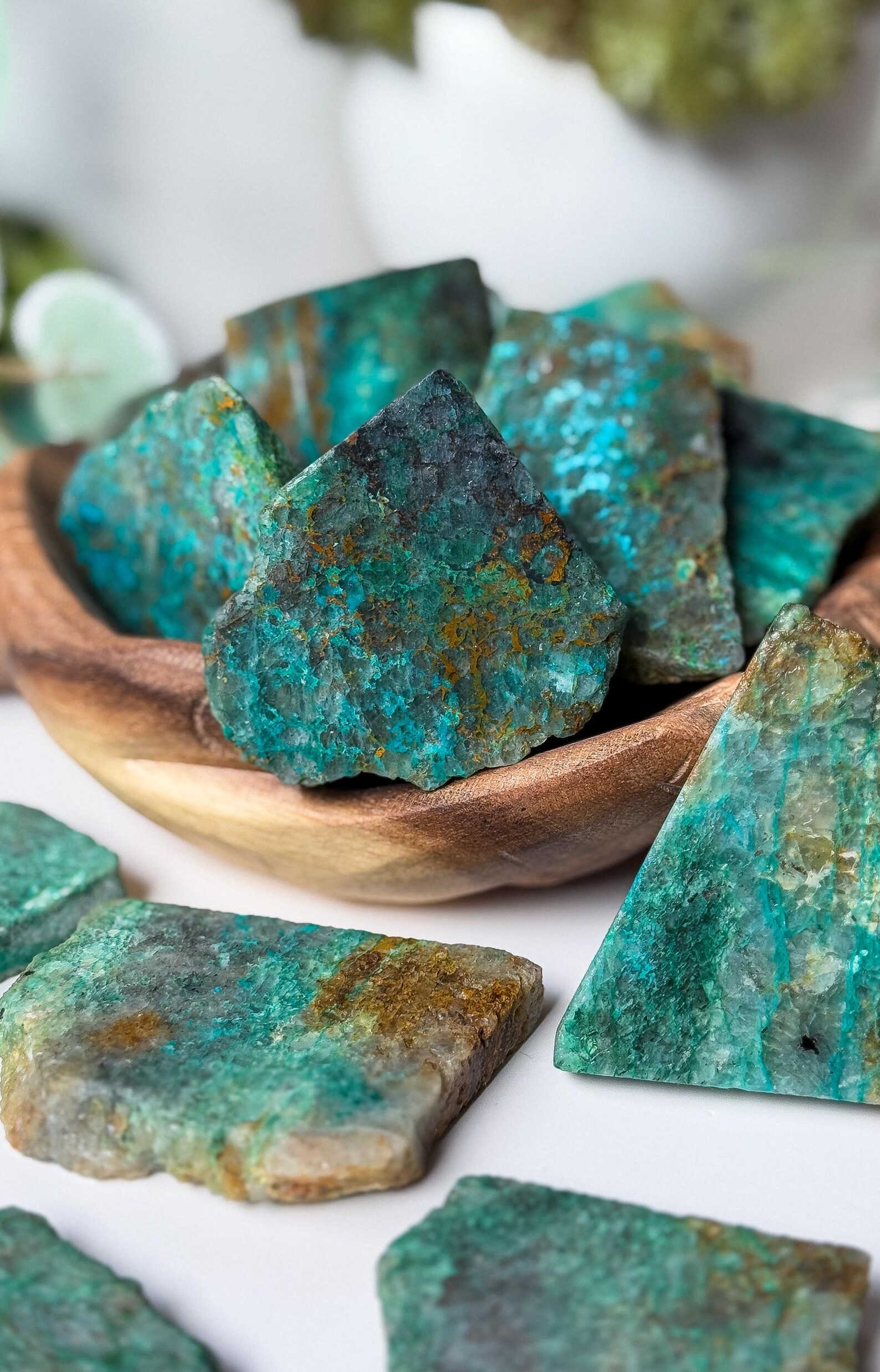 Half Polished Chrysocolla Slab: Arizona Bagdad Mine Crystal - Etsy