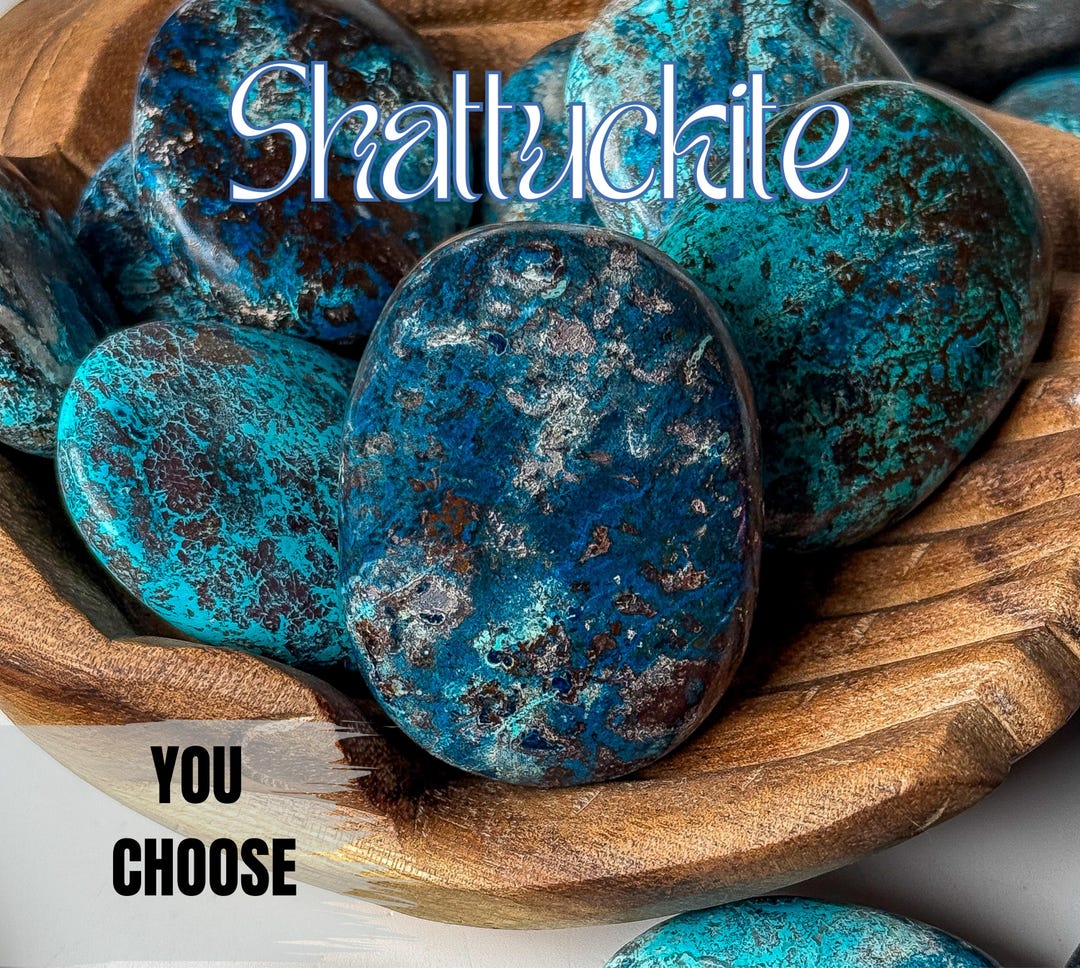 Shattuckite Palm Stone: Natural Namibia Crystal With Chrysocolla - Etsy