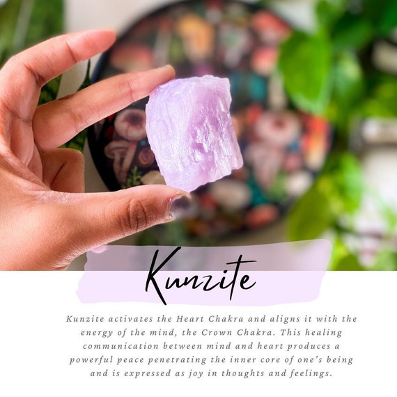 Raw Kunzite Crystal Kunzite Rough Kunzite Kunzite Stone - Etsy