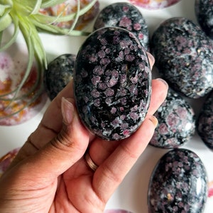 Spinel in Biotite Palm Stone, Manifestation Crystal, Spinel Palm Stones ...