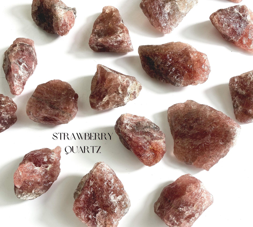 Raw High Grade Strawberry Quartz, Raw Red Aventurine, Rough Strawberry ...