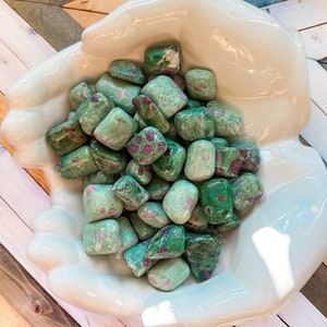 Ruby Fuchsite Tumbled Stone: Natural Hand Carved Crystal - Etsy