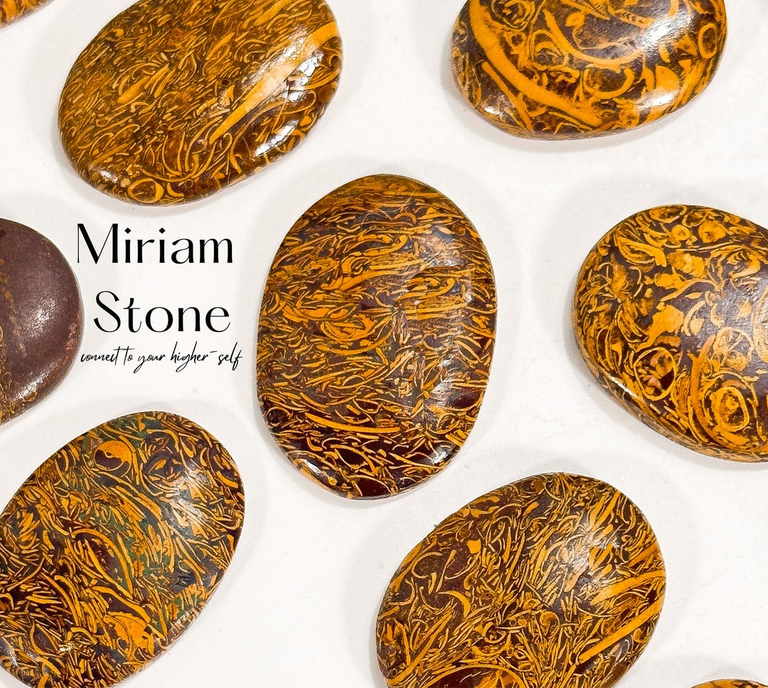 Miriam Stone Thumb Worry Stone, Higher Self + Grounding, Calligraphy ...