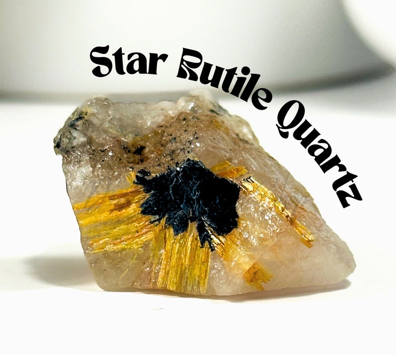 Raw Star Rutile Quartz: Golden Healing Crystal - Etsy