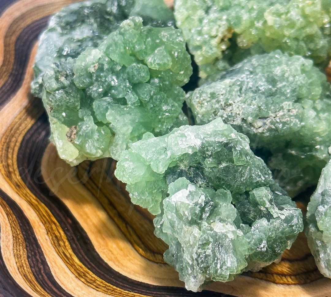 Raw Prehnite With Epidote Clusters, Intuition + Dreams, Prehnite From ...