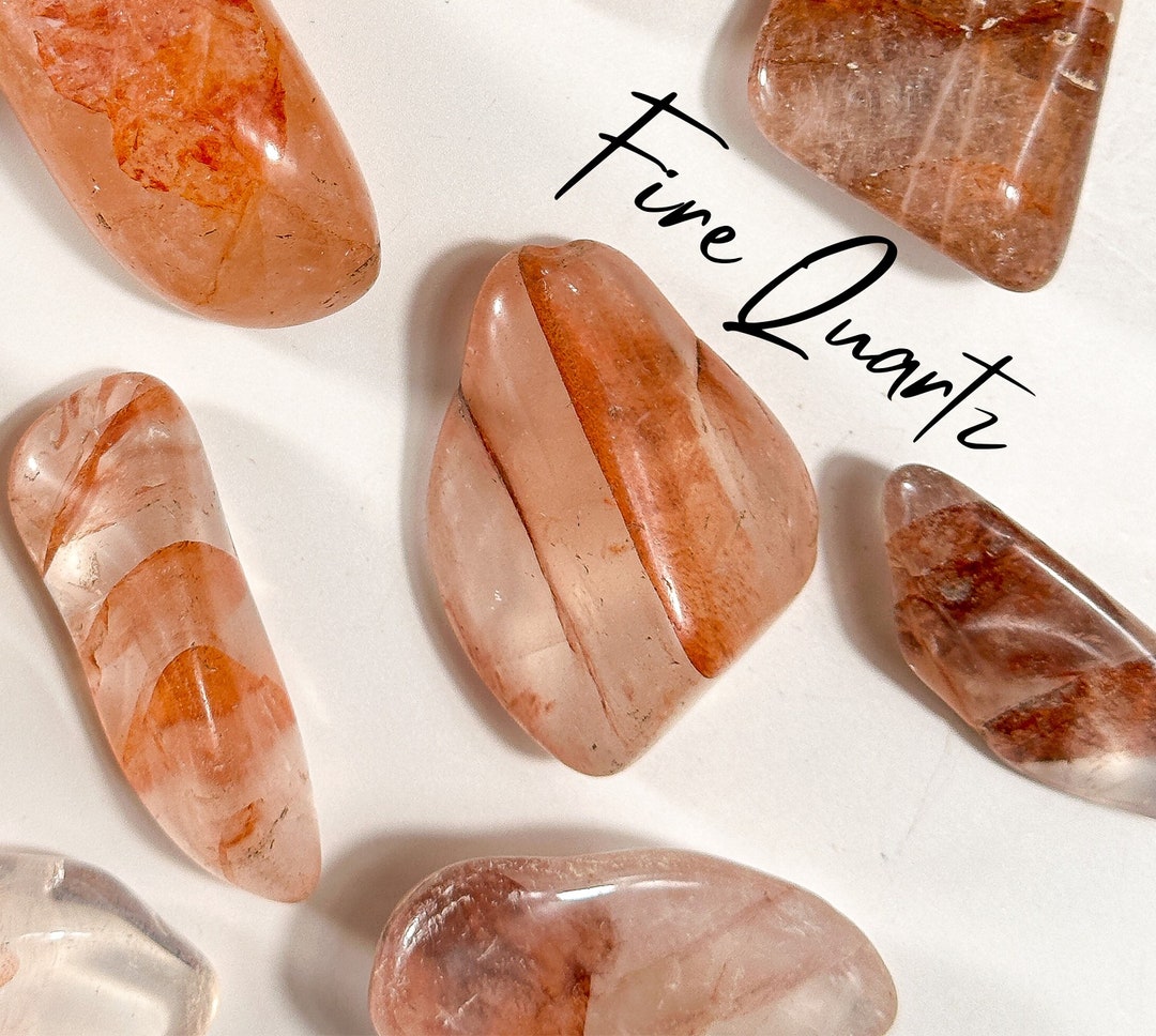 XL Fire Quartz Tumbles Stone of Will Power 1.75-2.00 - Etsy