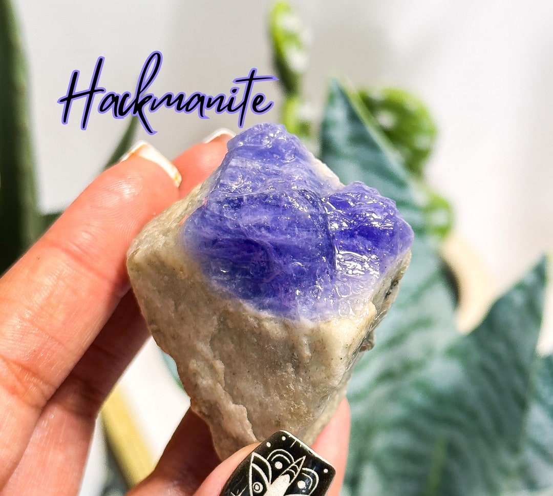 Raw Purple Hackmanite Specimen: UV Reactive Crystal From Afghanistan - Etsy