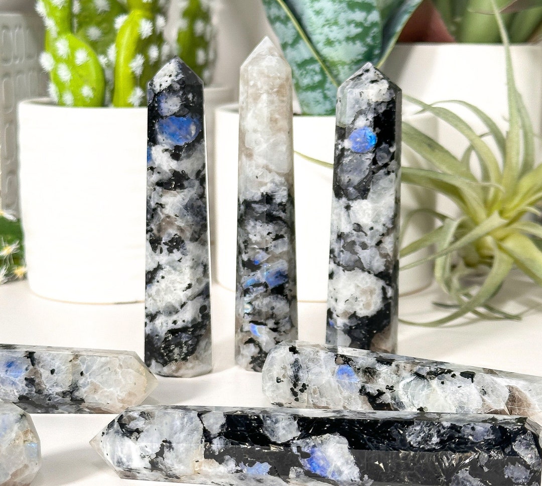 XL Rainbow Moonstone Towers, Astral Travel Intuition, Rainbow Moonstone ...