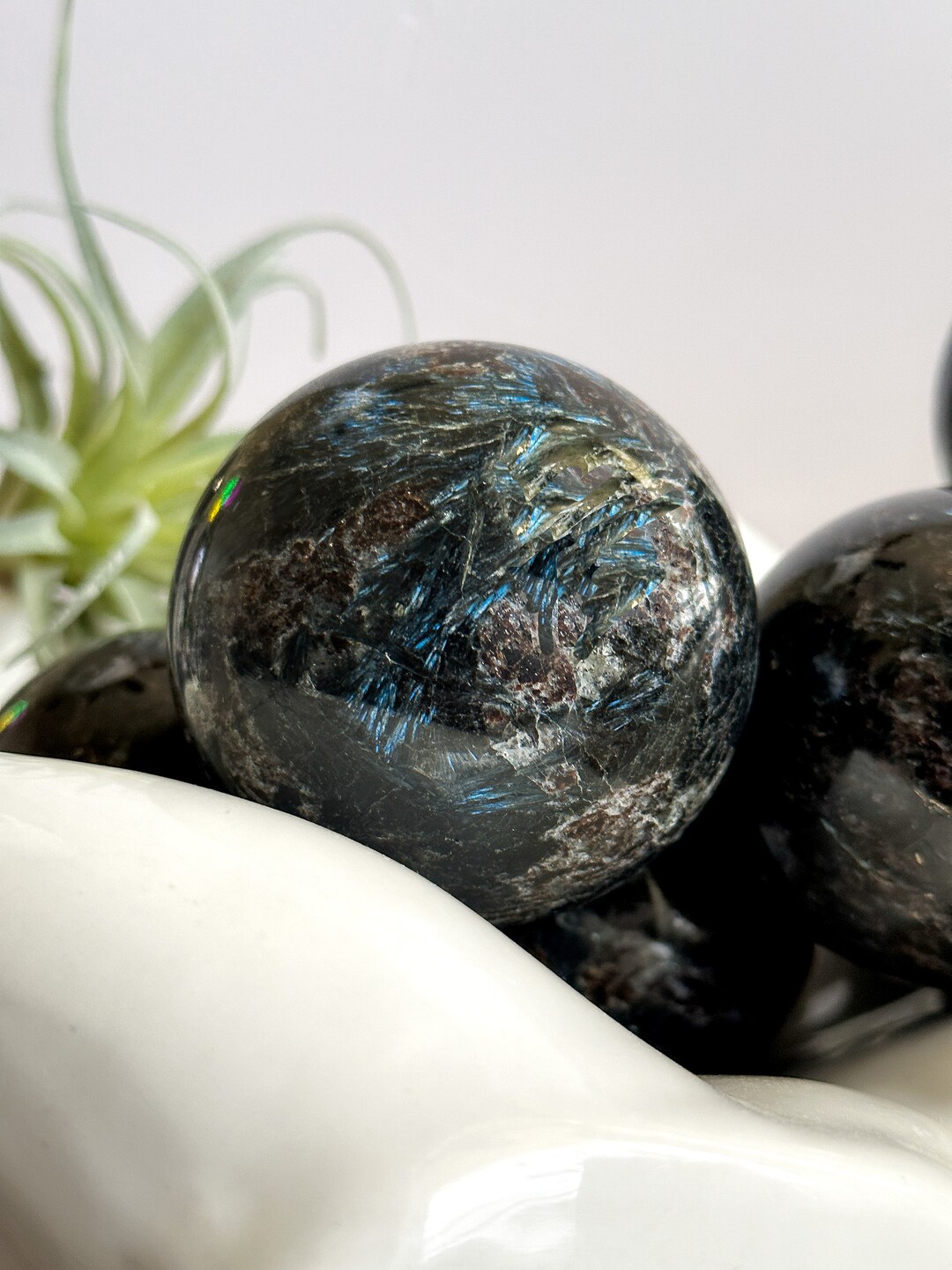 XL Arfvedsonite Sphere: Stone of Manifestation (55-65mm) - Etsy
