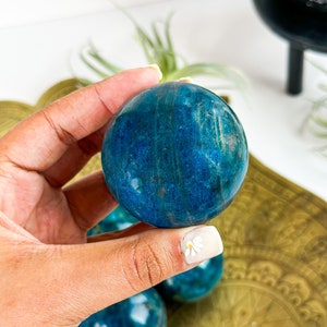 Blue Apatite Spheres, Manifestation Stone, Apatite Sphere, Blue Apatite ...