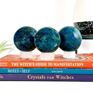 Blue Apatite Spheres, Manifestation Stone, Apatite Sphere, Blue Apatite ...