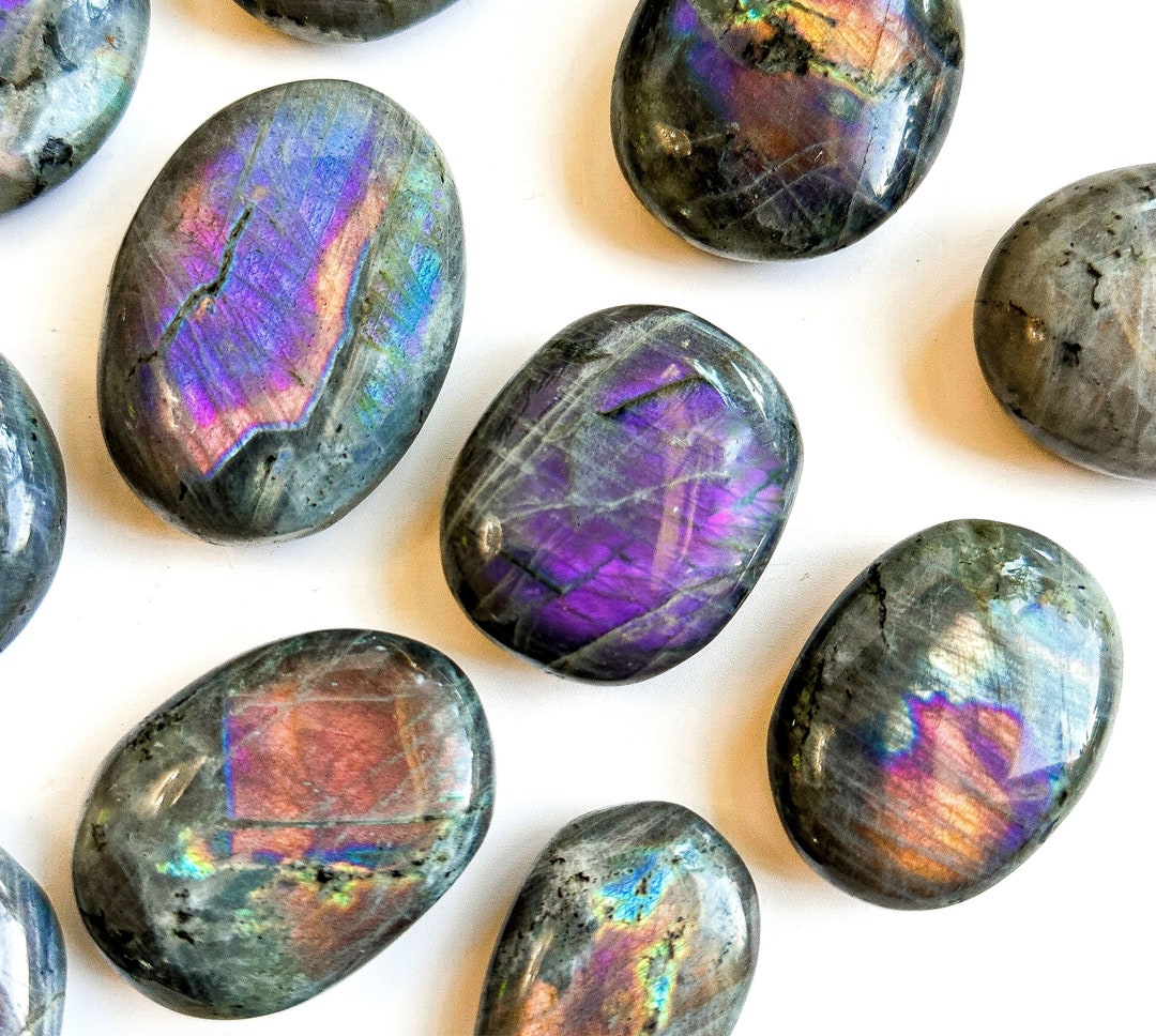 Sunset Labradorite Palm Stone – Polished Crystal for Protection ...