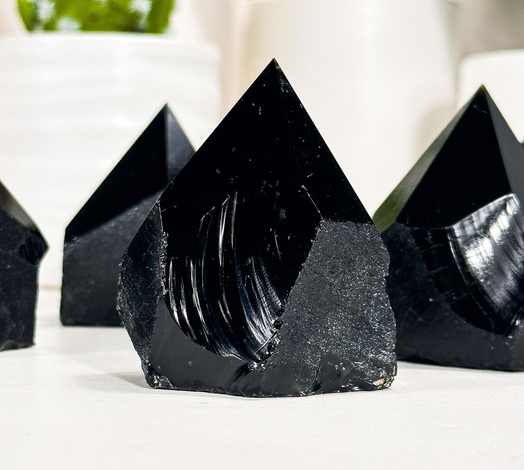 Raw Obsidian Point, Protection + Truth, Top Polish Obsidian Points ...