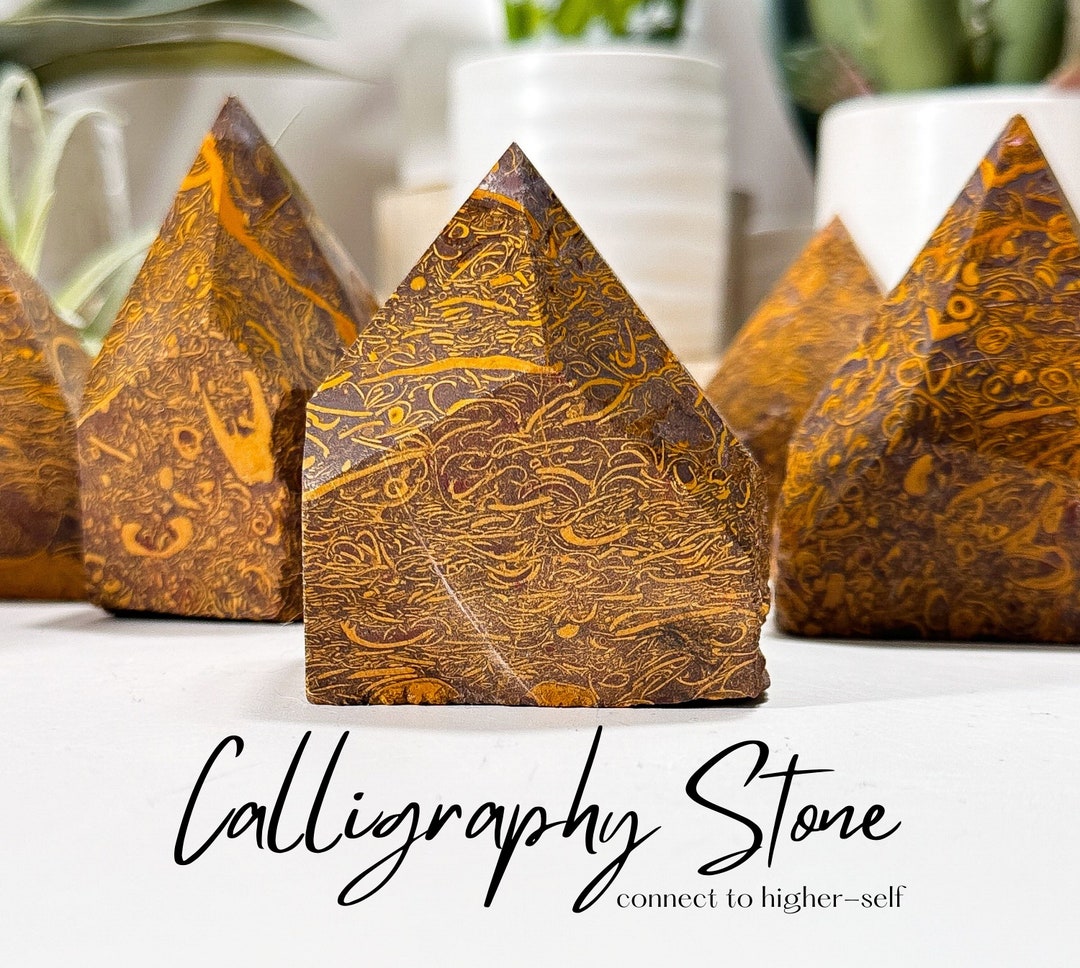 Raw Calligraphy Stone Points, Higher Self + Grounding, Top Polish ...