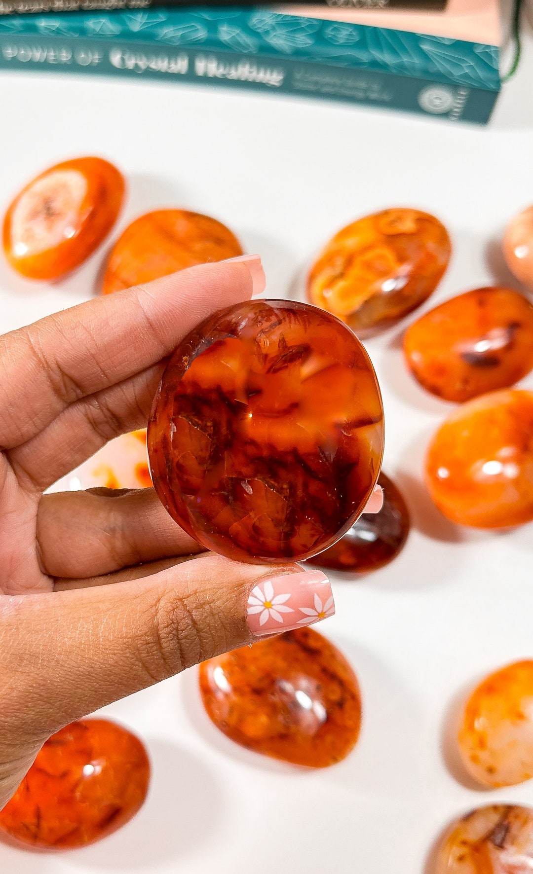 Carnelian Palm Stone: Creativity & Motivation Crystal - Etsy