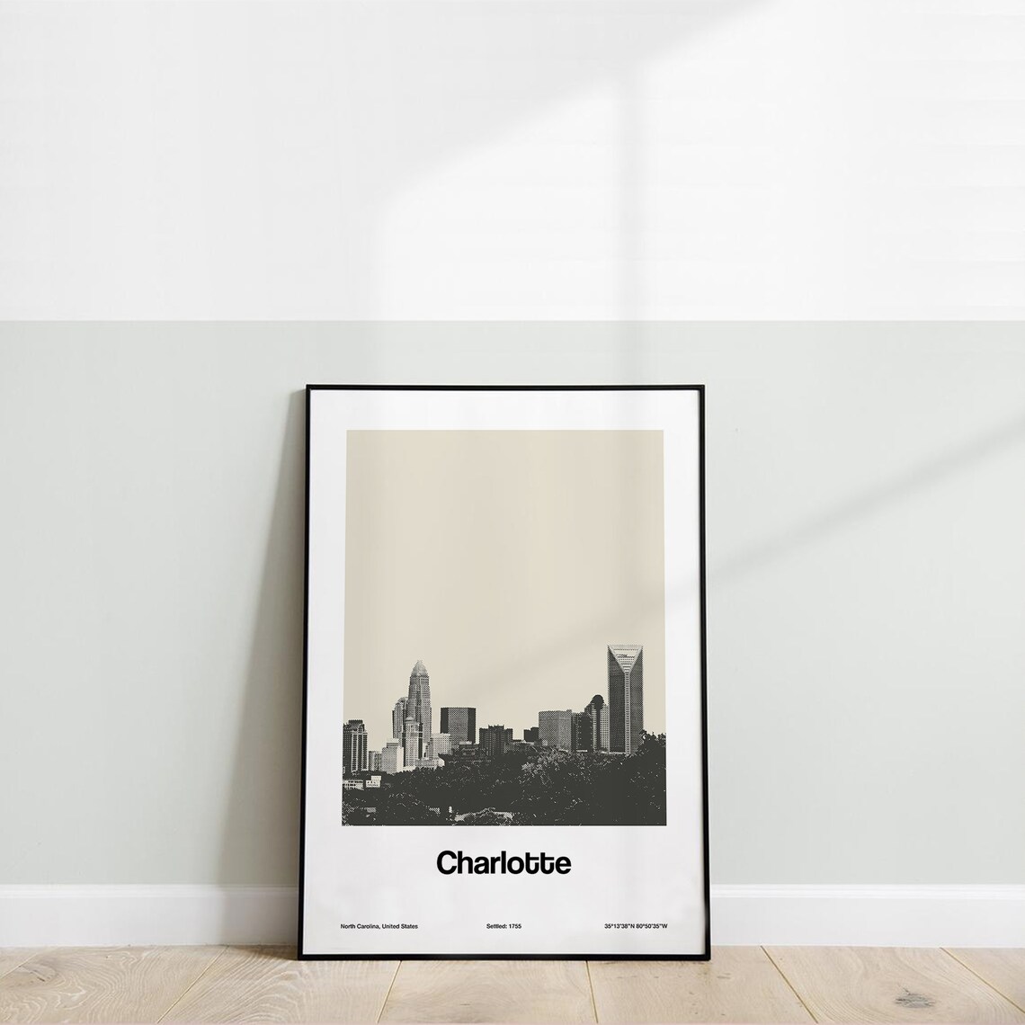 Charlotte NC Print Charlotte North Carolina Poster Charlotte - Etsy